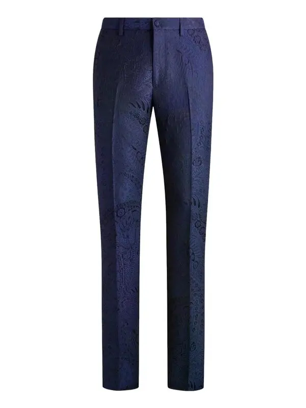 Etro Paisley-motif Trousers - Blue