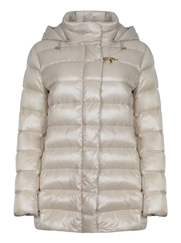 FAY Padded Nylon Down Jacket - Beige