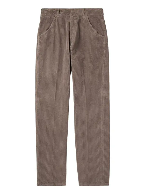 Altea Reed Straight-leg Cotton-corduroy Trousers - Brown
