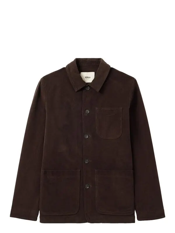 Altea Constantin Garment-dyed Stretch-cotton Corduroy Overshirt - Brown