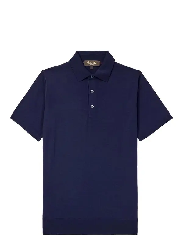 Loro Piana Wish® Wool Polo Shirt - Blue