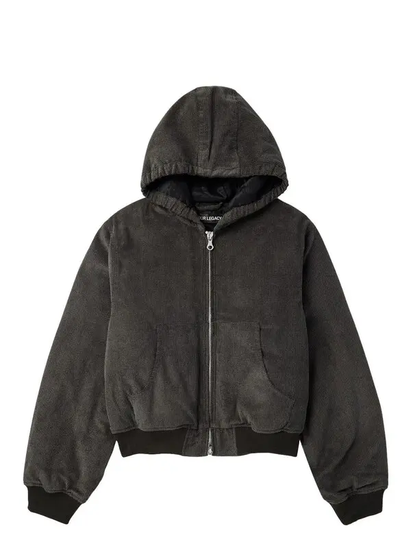 Our Legacy Bank Cotton-corduroy Hooded Jacket - Brown
