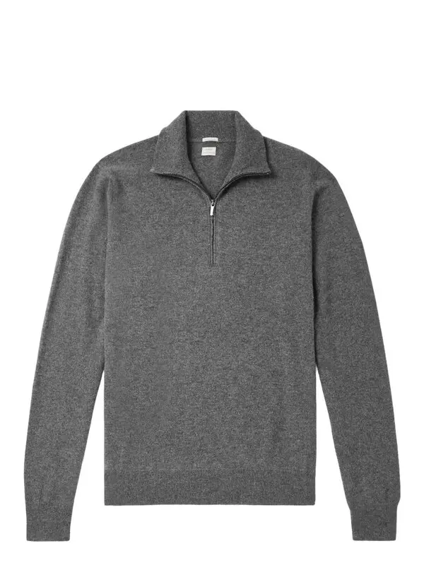 Massimo Alba Lima Cashmere Half-zip Sweater - Gray