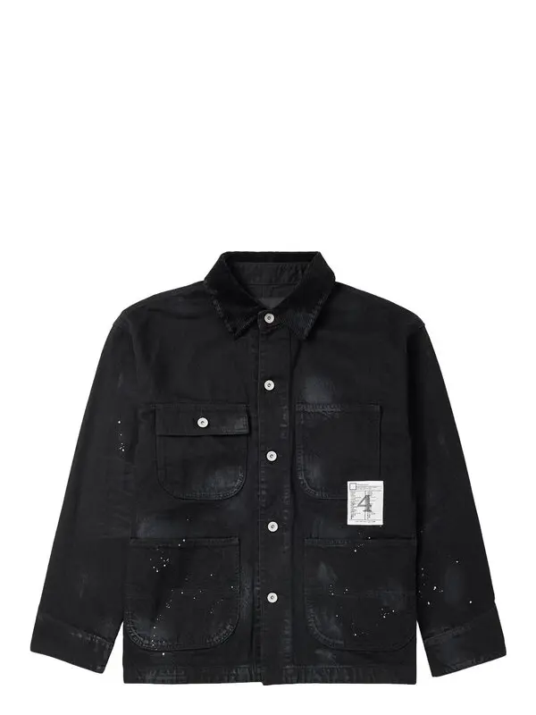 NEIGHBORHOOD Corduroy-trimmed Denim Jacket - Black