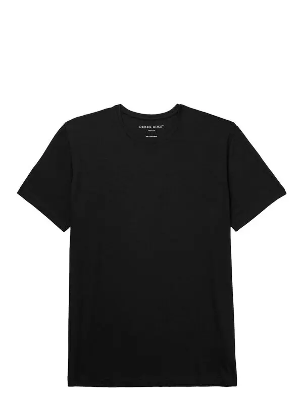Derek Rose Basel Stretch Micro Modal-jersey T-shirt - Black