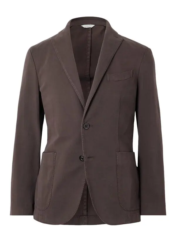 Boglioli Cotton-blend Twill Suit Jacket - Brown