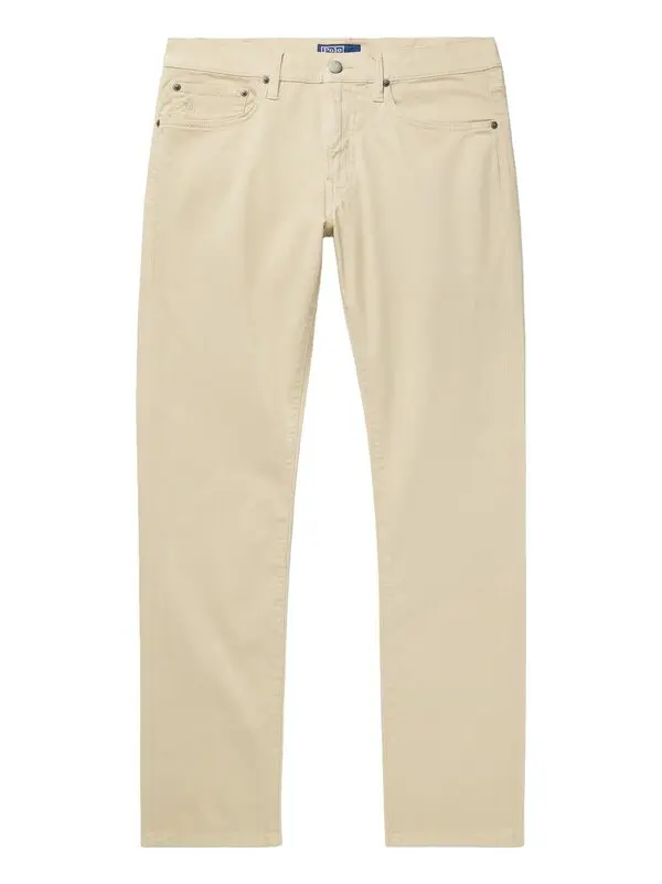 Polo Ralph Lauren Sullivan Slim-fit Stretch Cotton-blend Trousers - Neutrals