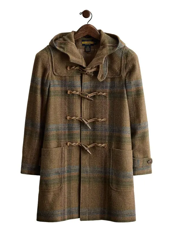 Ralph Lauren C. 2007 Plaid Wool Duffle Coat - Multi