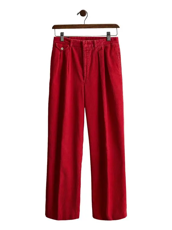 Ralph Lauren C. 1980s Corduroy Ankle Pant - Red