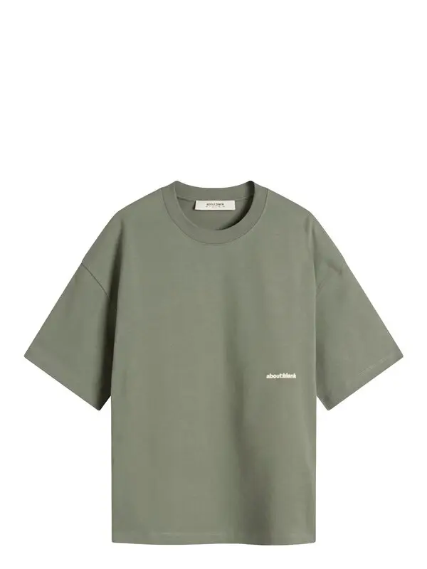 ABOUT:BLANK Box Logo T-shirt - Sage/ecru
