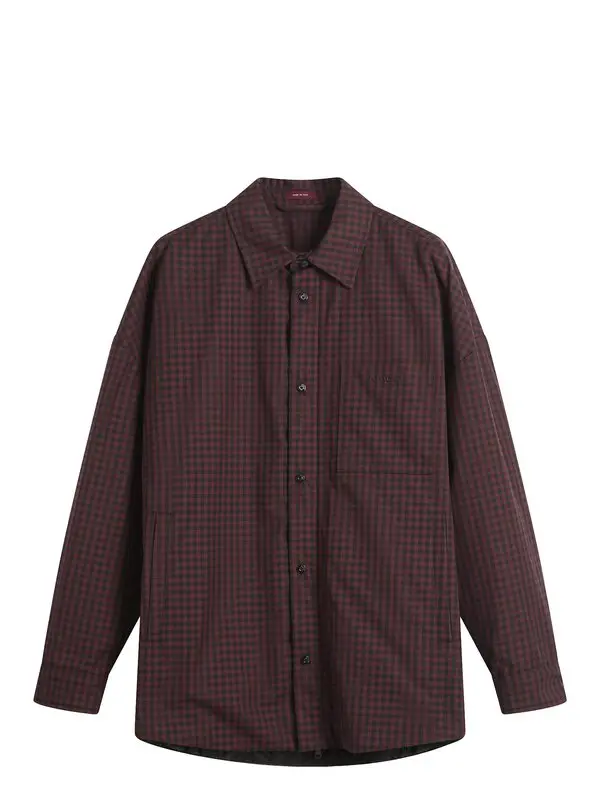 Gucci Cotton Micro Check Technical Overshirt - Red