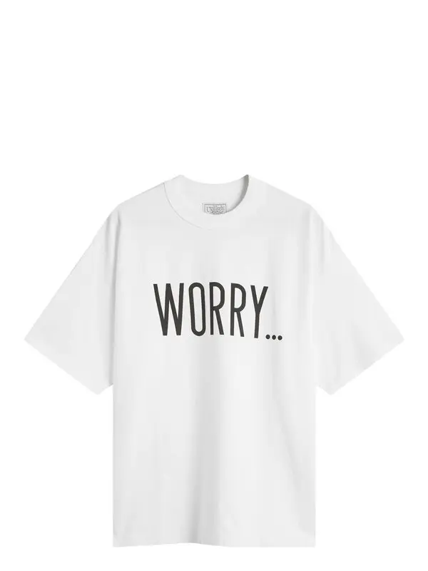 UNLIKELY DRY GOODS Authentic Worry T-shirt - White