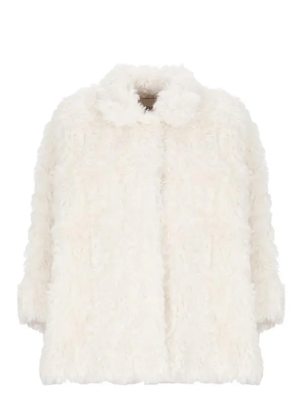 VALENTINI 1972 Synthetic Fur Coat - Beige