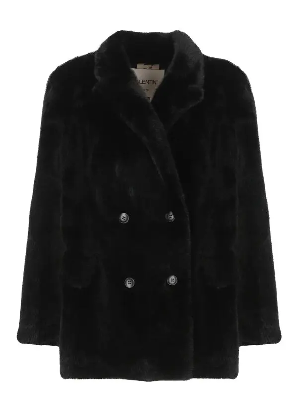 VALENTINI 1972 Faux Fur Coat - Black