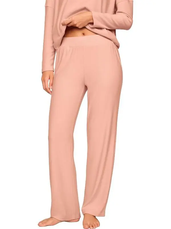 Eberjey Softest Sweats Straight Leg Pant - Natural