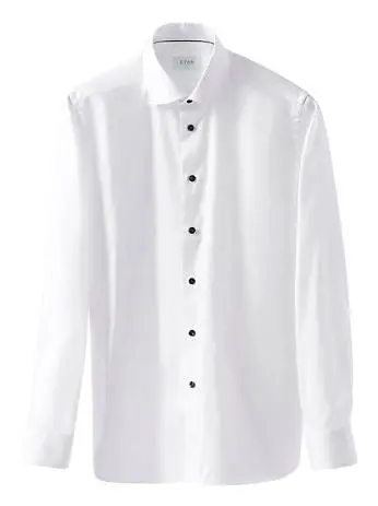Eton Solid Signature Slim-fit Cotton Twill Shirt - White