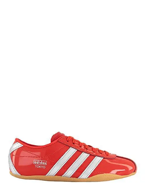 Adidas Tokyo Patent-leather Trainers - Red Silver Metallic Gum