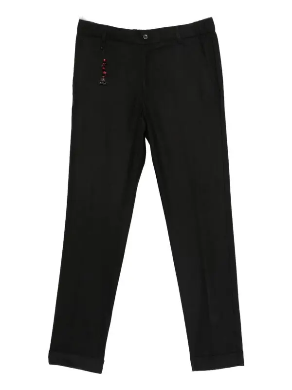 Marco Pescarolo Straight Leg Trousers - Black
