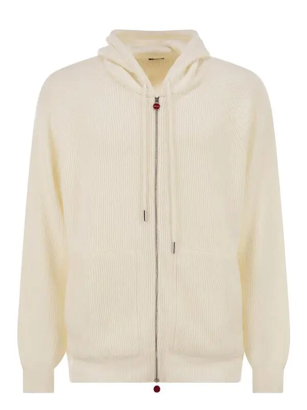 Kiton Cashmere Full-zip Jacket - White