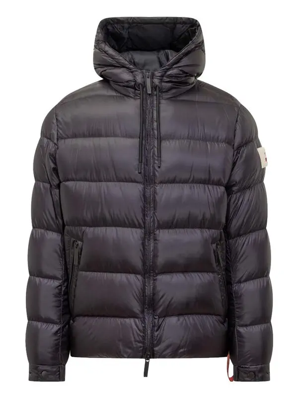 AFTER/LABEL Down Jacket With Hood - Blue