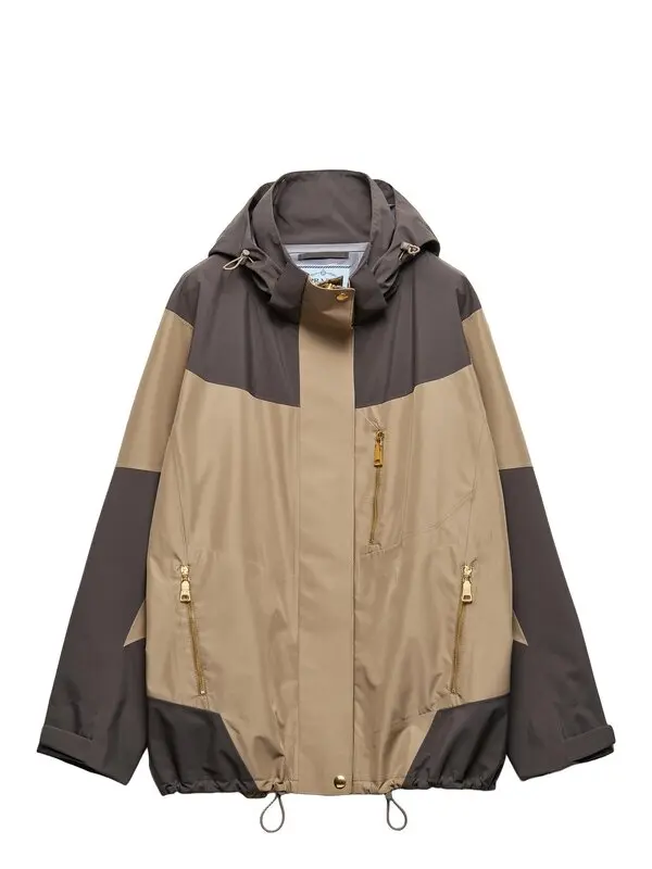 Prada Technical Fabric Blouson Jacket - Clay/iron