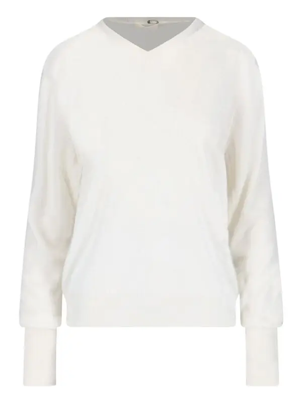 MA'RY'YA Virgin Wool And Silk Blend Sweater - White