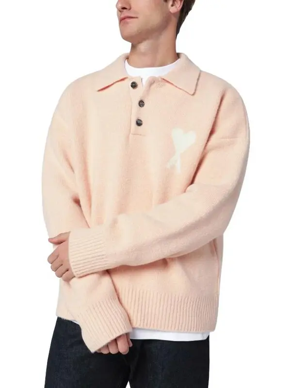 Ami De Coeur Polo Sweater - Beige