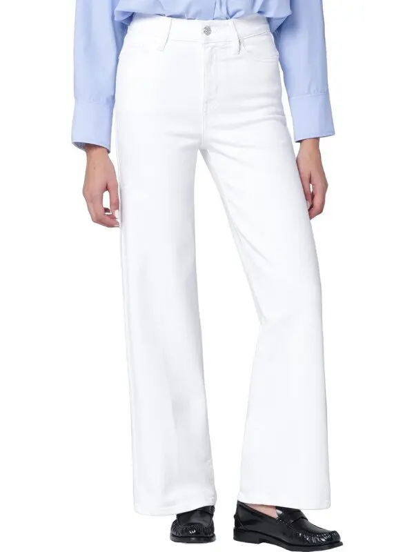 FRAME Slim Palazzo Jeans - White