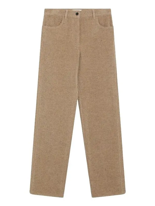 THE ROW Corduroy Straight Leg Trousers - Yellow