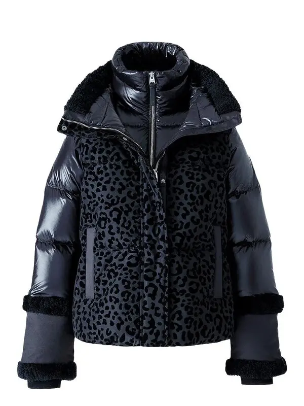 Mackage Down Jacket With Shearling Trim - Black-black