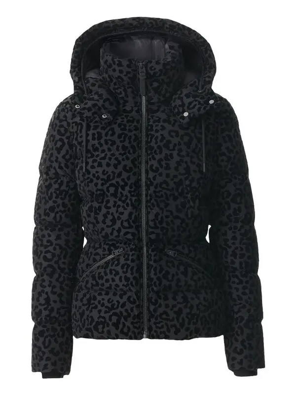 Mackage Flocked Down Jacket With Removable Hood - Black-black