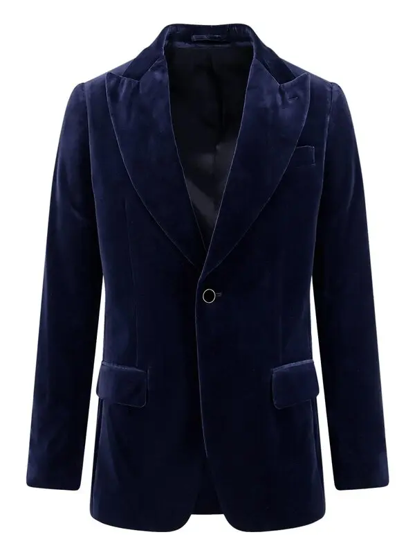 LARDINI Attitude Velvet Blazer - Blue