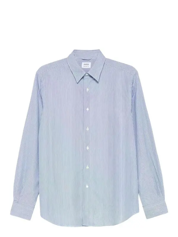 Aspesi Striped Cotton Shirt - Blue