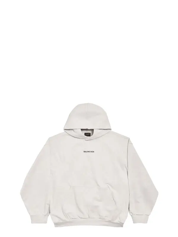 Balenciaga Back Logo Hoodie - Off White