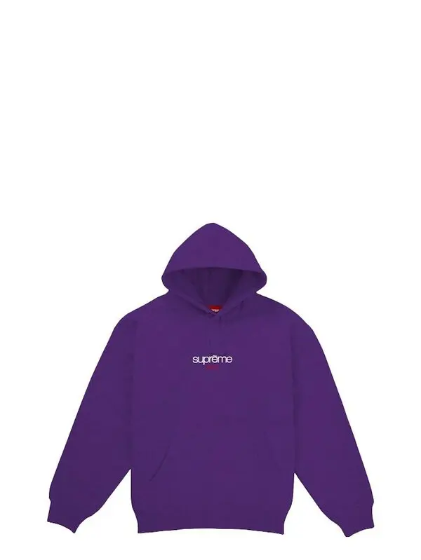 Supreme Classic Logo Seoul Shop Hooded Sweatshirt - Purple