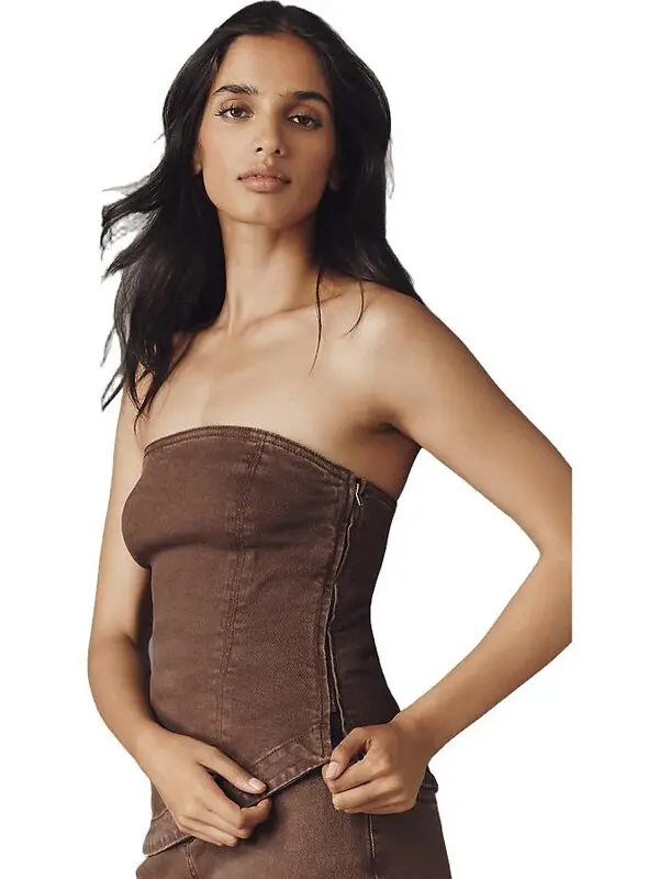 SOVERE / Zyra Strapless Corset Top - Raisin