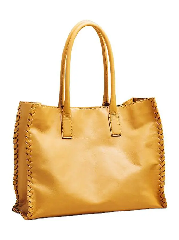 Walter Baker Leather Sailor Tote - Tan