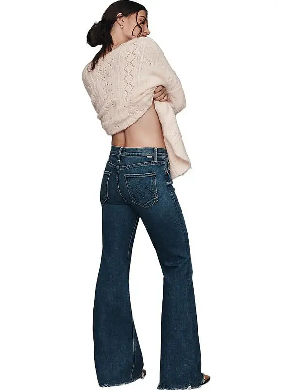 MOTHER The Doozy Sneak Mid-rise Wide-leg Jeans - Let's Split