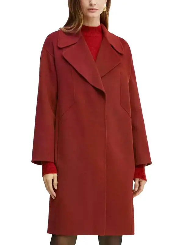 Luisa Spagnoli Notched-lapel Coat - Red