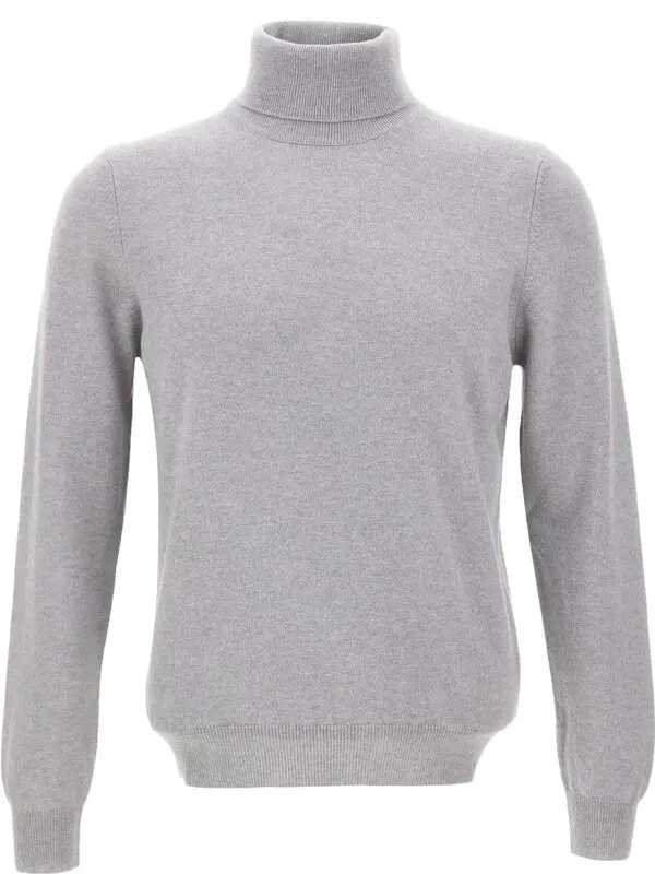 GRAN SASSO Ribbed Turtleneck Sweater - Grey
