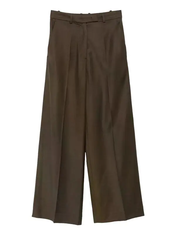 THE FRANKIE SHOP Brickell Flannel Trousers - Brown