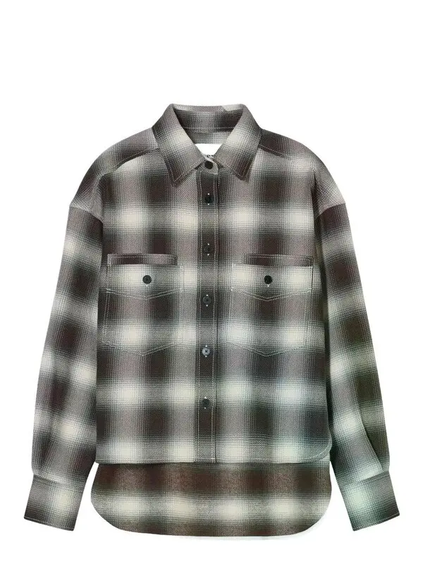 Closed Checked Pocket Shirt - Brown