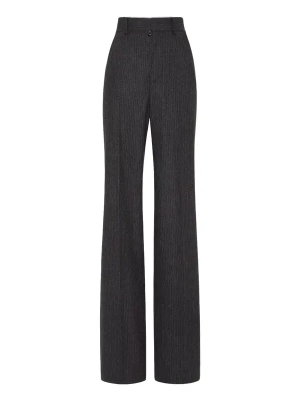 Dsquared2 High-waisted Flared Trousers - Grey