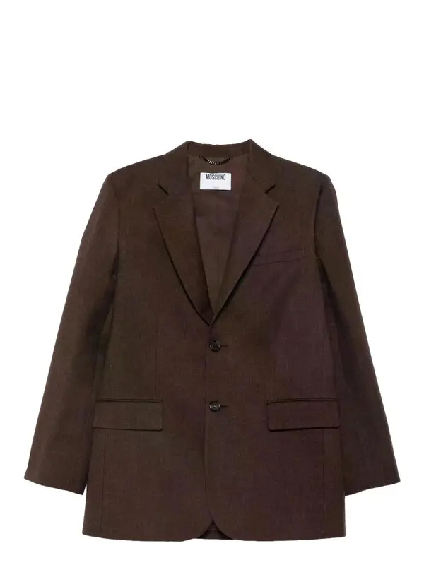 Moschino Single-breasted Blazer - Brown