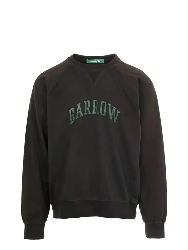 BARROW Crew-neck Sweatshirt With Logo - Black