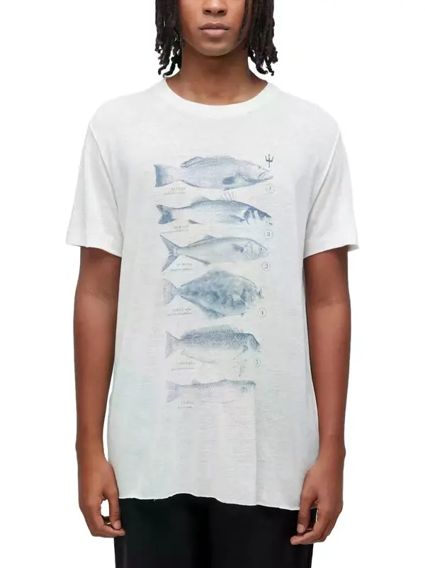 OSKLEN Fish-print T-shirt - White