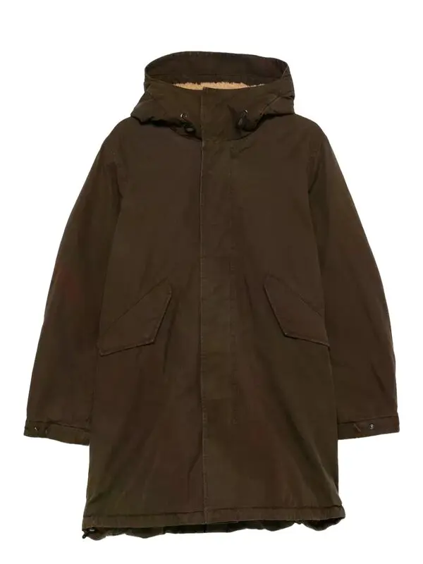 Aspesi Shearling-trim Hooded Jacket - Green