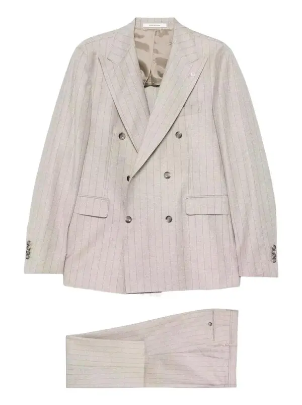 Tagliatore Pinstriped Blazer - Neutrals