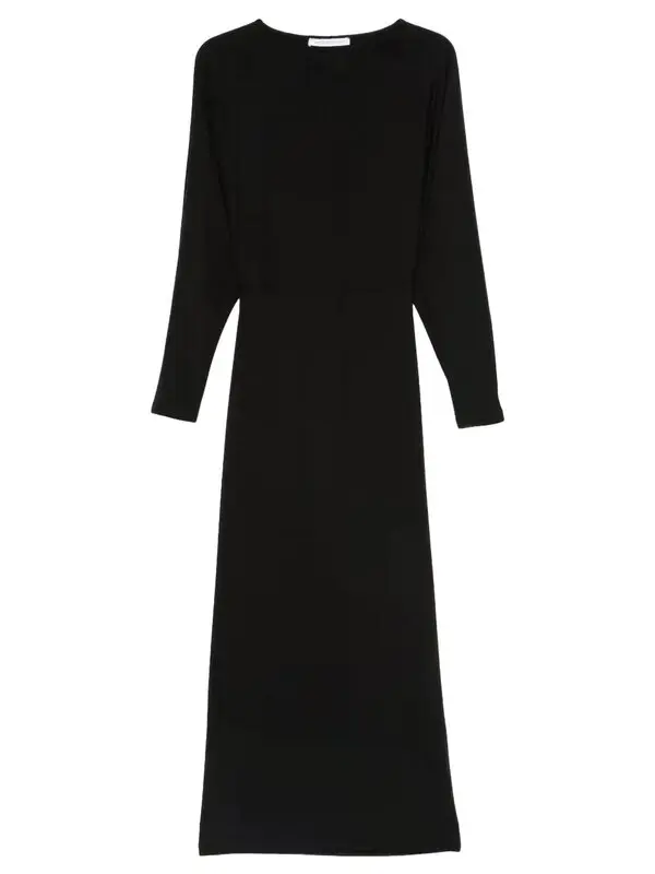 MAR DE MARGARITAS Long-sleeve Maxi Dress - Black