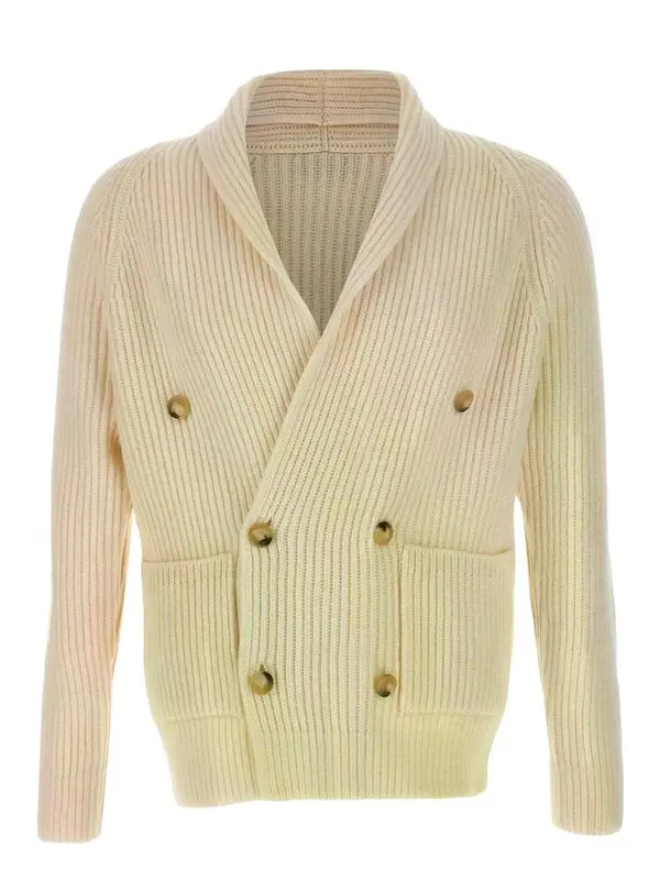 GRAN SASSO Double-breasted Cardigan - Neutrals